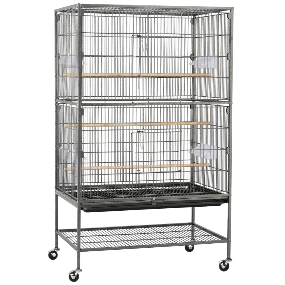 Wrought Steel Standing Large Flight Bird Cage 52 inch yaheestore
